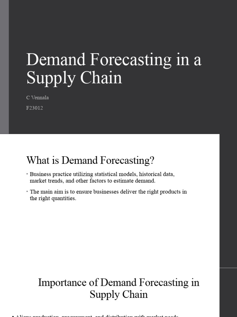 Demand Forecasting in a Supply Chain | PDF | Forecasting | Predictive ... Demand Forecasting in a Supply Chain | PDF | Forecasting | Predictive ...