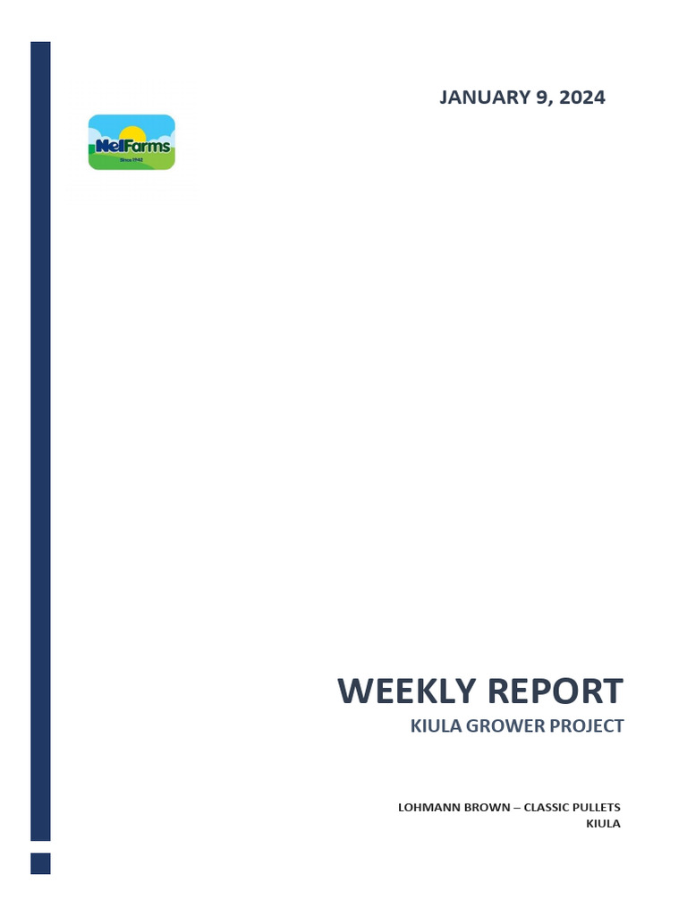 Kiula Grower Project Weekly Update | PDF | Poultry Farming | Animals ...