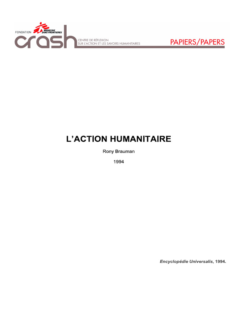 L'action Humanitaire | PDF
