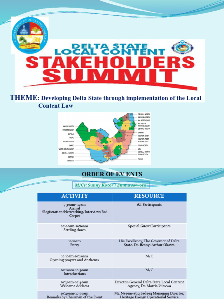 Strategy For The Implementation of The Delta State Local Content Agency ...