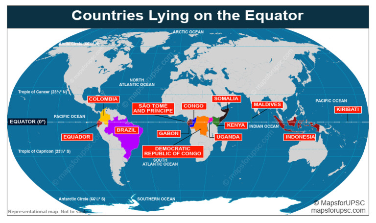 Countries Lying On The Equator Pdf Equator Tropical Meteorology