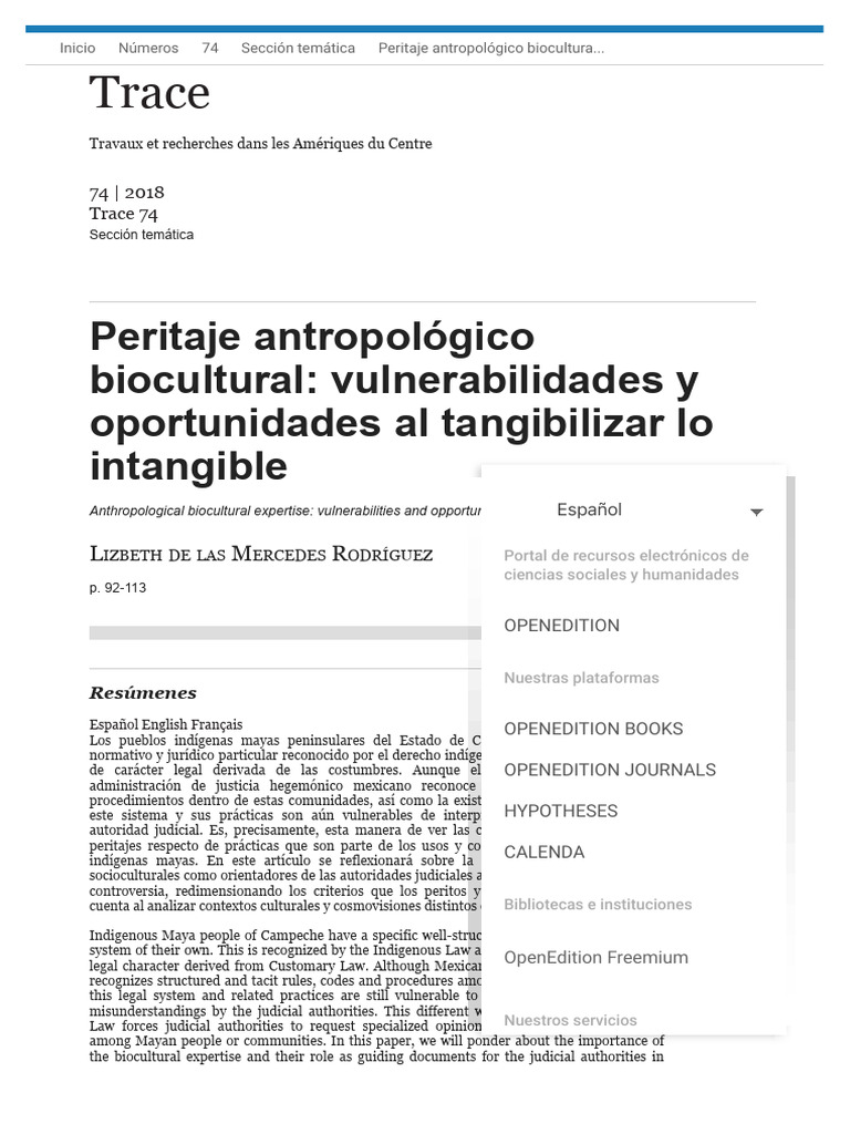 Peritaje Antropológico en Derecho Indígena | PDF | Estado (política ...
