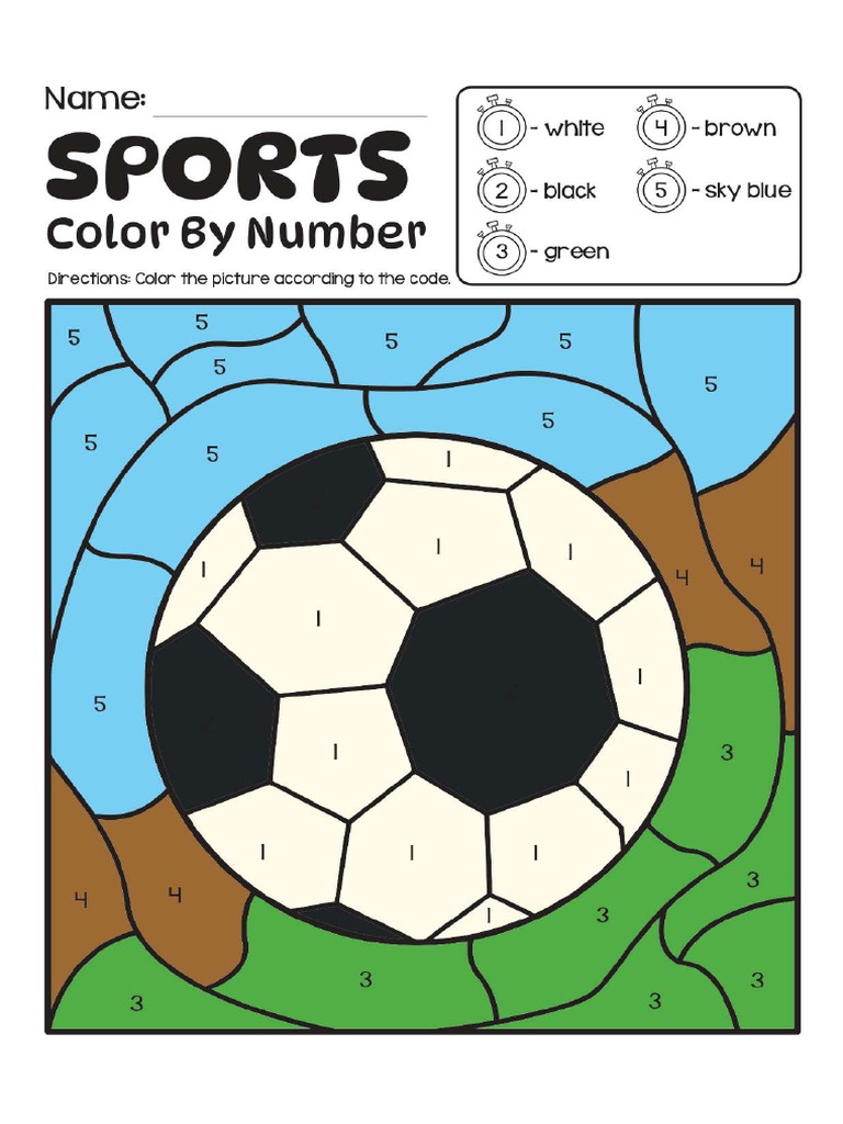 COLOR BY NUMBER SPORTS - Page-0001 | PDF