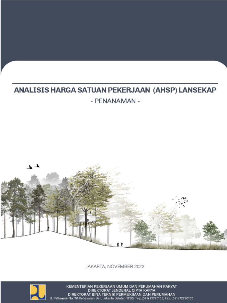 Analisis Harga Satuan Pekerjaan Ahsp Lansekap 12des22 | PDF