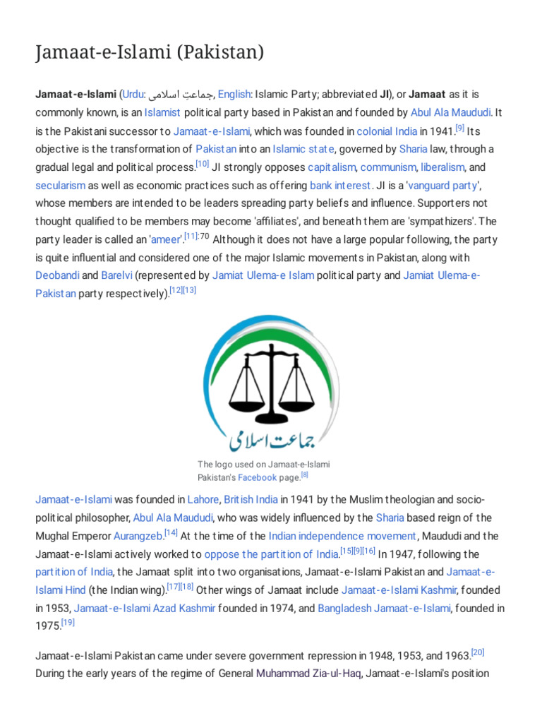 Jamaat-e-Islami Pakistan Overview | PDF | Islamism | Islamic Fundamentalism