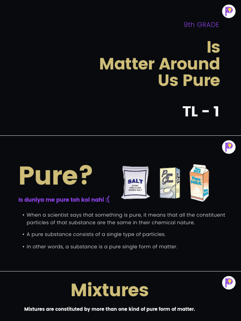 Is Matter Around Us Pure Just Padhle Marathon | PDF | Mixture ...