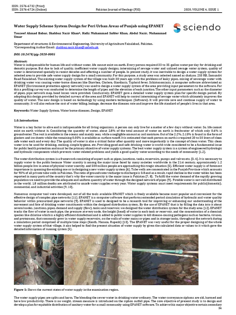 Water Supply Design for Chak 253 RB | PDF | Water | Water Supply Network
