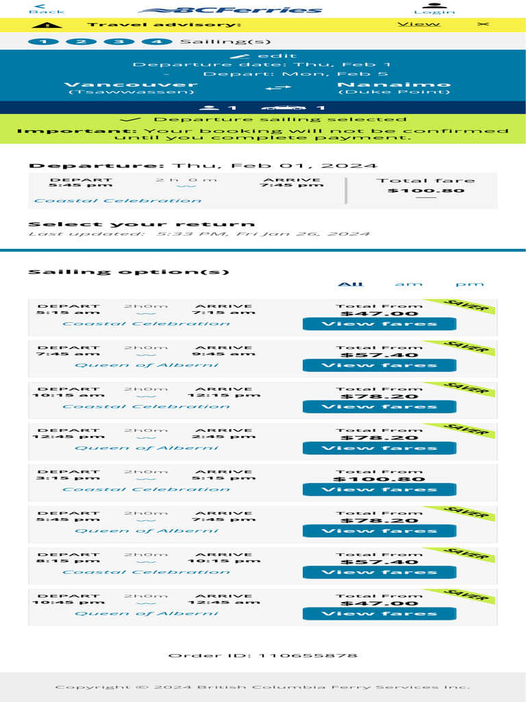 Select Sailing BC Ferries 2 | PDF | British Columbia | Ships