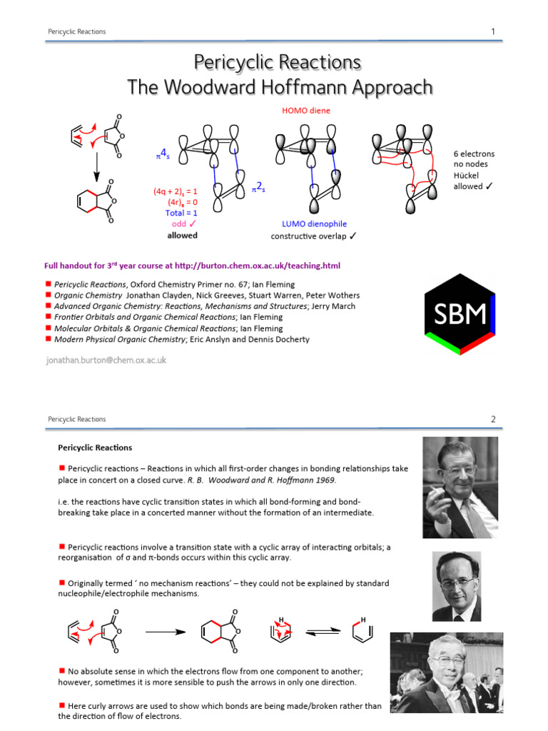 SBM CDT Modern Pericyclics | PDF | Molecular Orbital | Unit Processes