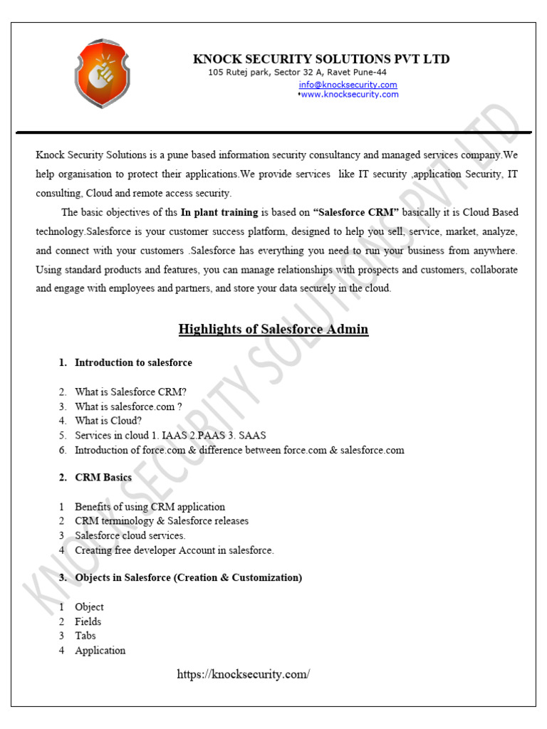 Training Highlights | PDF | Cloud Computing | Customer Relationship Management