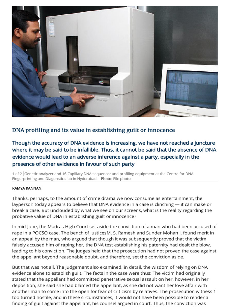 Newspaper Analysis | PDF | Dna Profiling | Dna