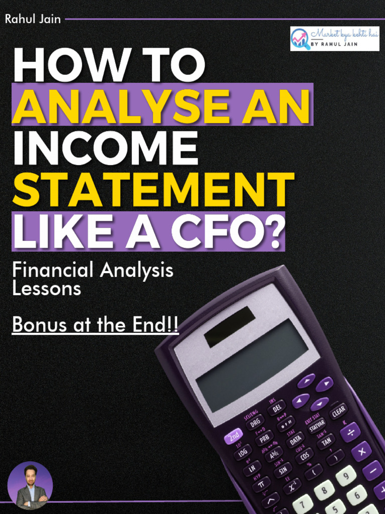 Income Statement Anaylsis As CFO | PDF | Income Statement | Income