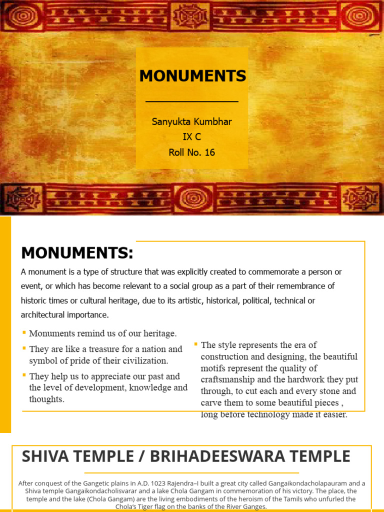 MONUMENTS | PDF | Theistic Indian Philosophy | Hindu Deities