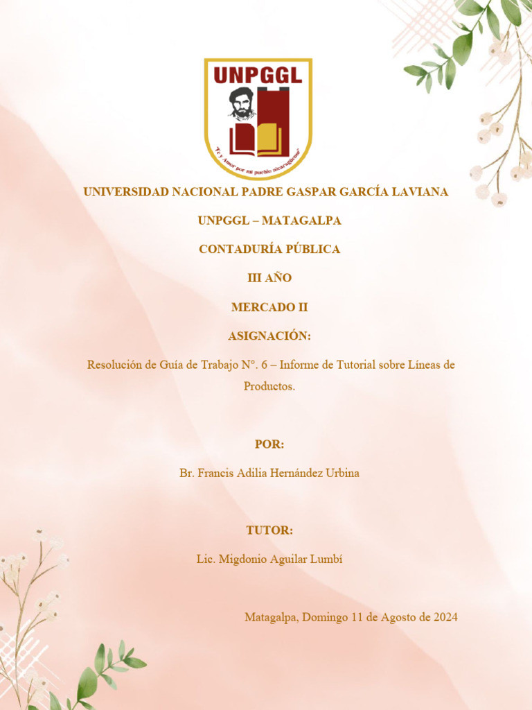 Informe de Tutorial Sobre - Lineas de Productos | PDF | Economias | Business