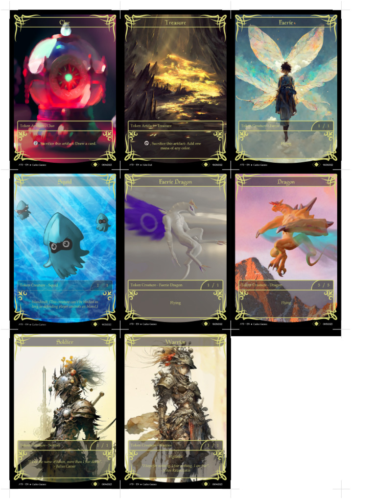 MTG Print Tokens Sheet | PDF