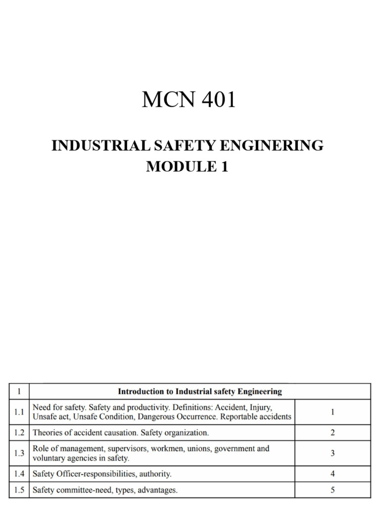 ISE_MODULE 1 | PDF | Occupational Safety And Health | Safety