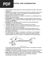 Class 10 Science - Biology Chapter 2 Control and Coordination | PDF ...