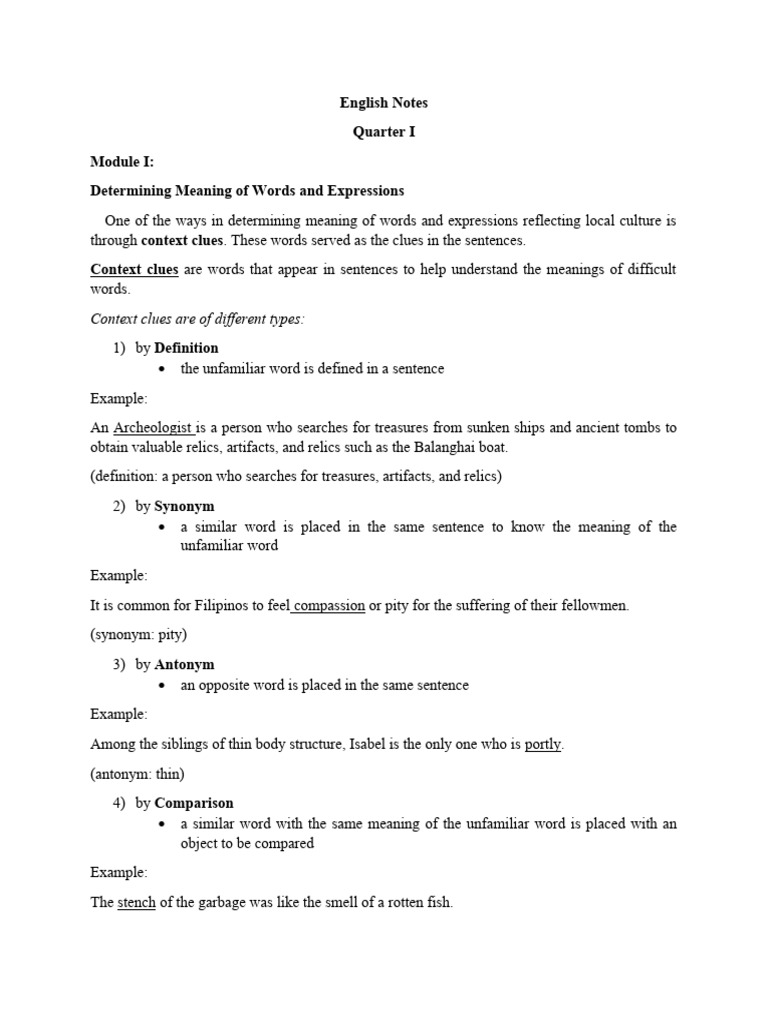 English Notes | PDF | Adverb | Verb