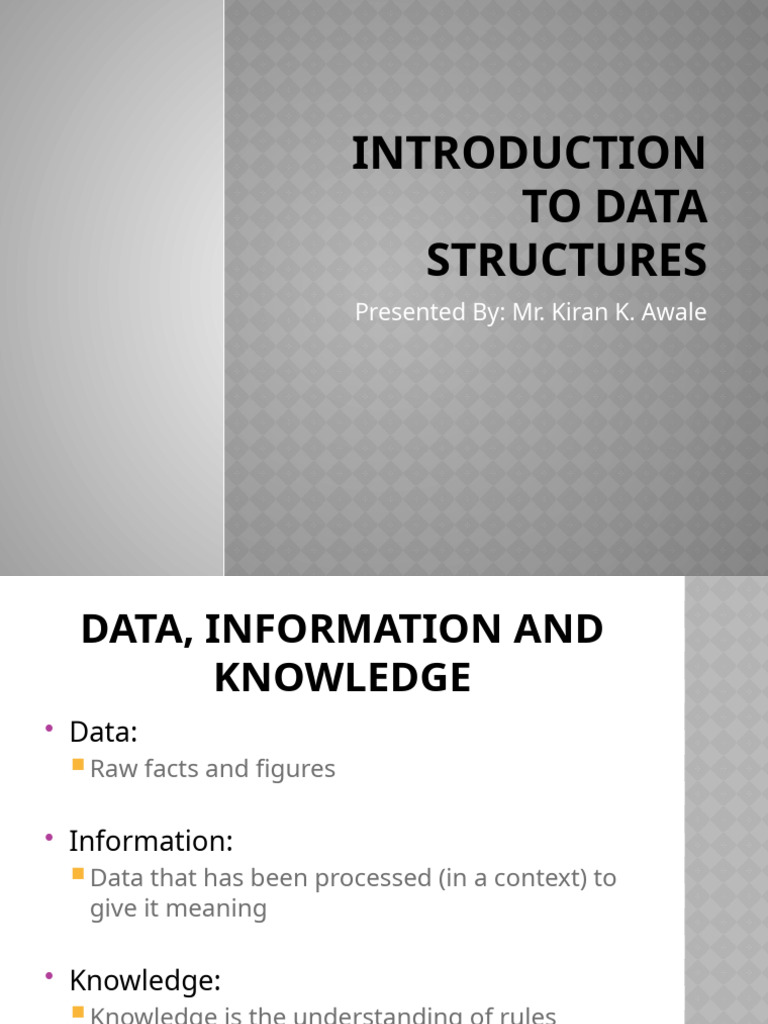 Introduction To Data Structures | PDF | Data Structure | Data Introduction To Data Structures | PDF | Data Structure | Data