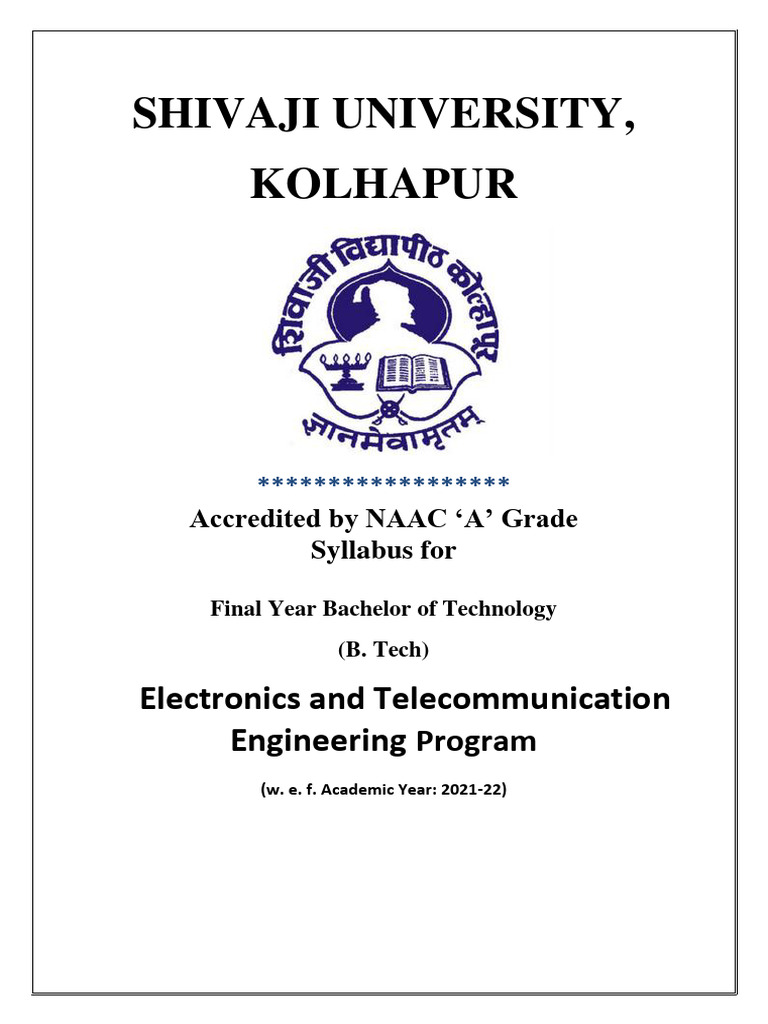 Final B.tech e Andtc Syllabus - Cbcs Pattern - 2021 12-10-21 | PDF | Computer Network ...