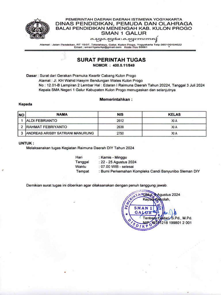 Surat Tuga Atau Surat Mandat | PDF
