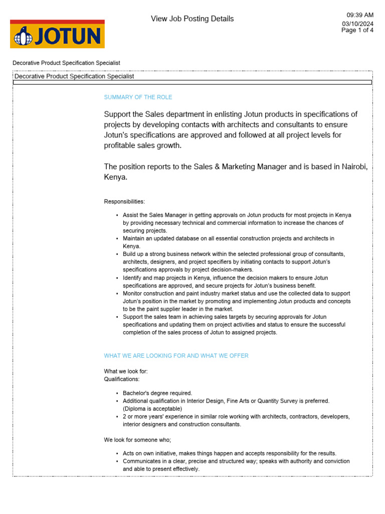 View Job Posting Details | PDF | Specification (Technical Standard ...