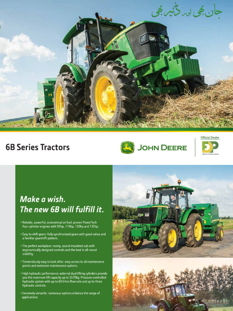 John Deere 6B Series Tractors Brochure | PDF