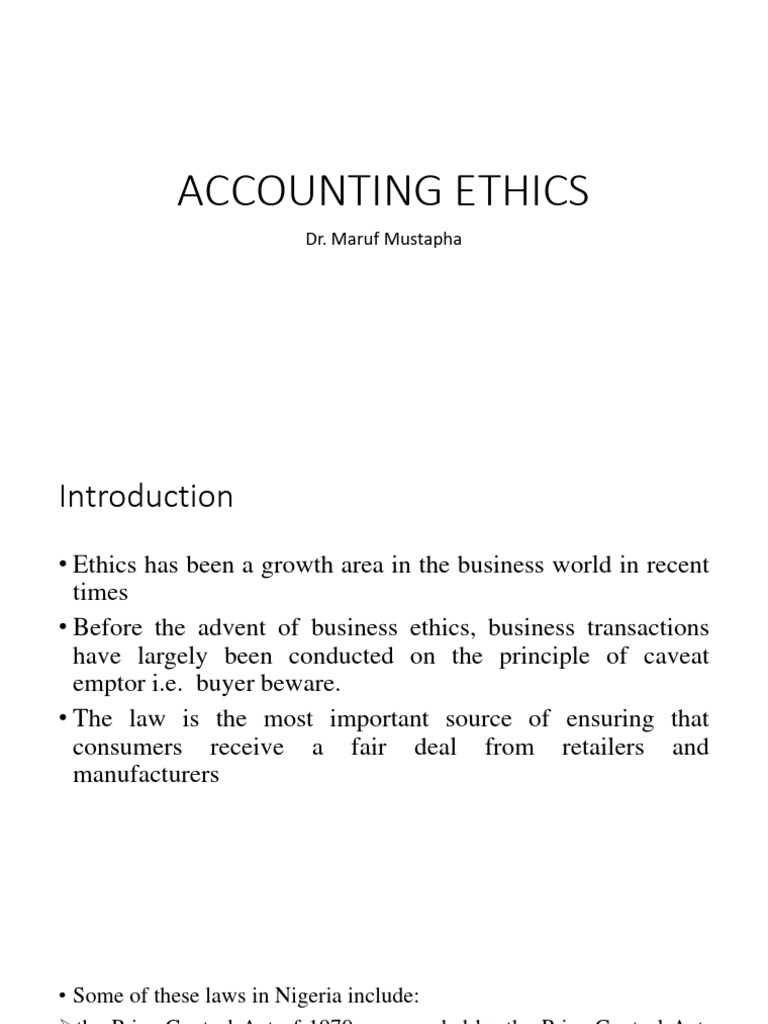 Accounting Ethics Pdf Accounting Expense