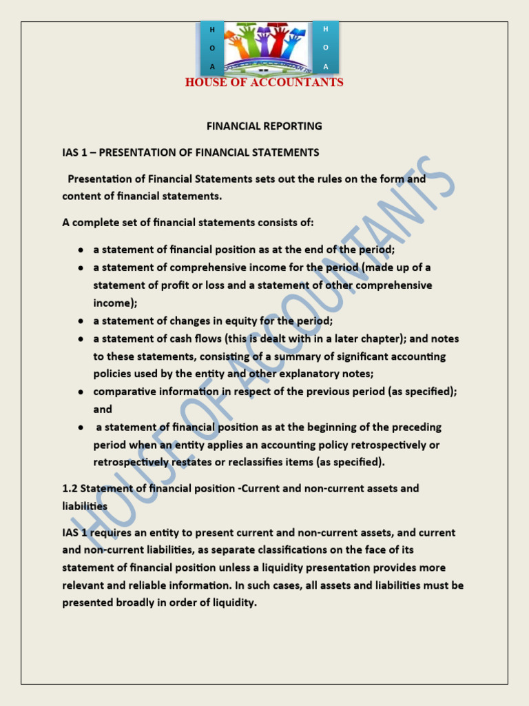 Ias 1 Professional 1 | PDF | Debits And Credits | International Financial Reporting Standards