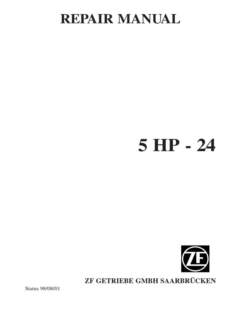 ZF 5HP24 1 Repair Manual | PDF | Manual Transmission | Screw