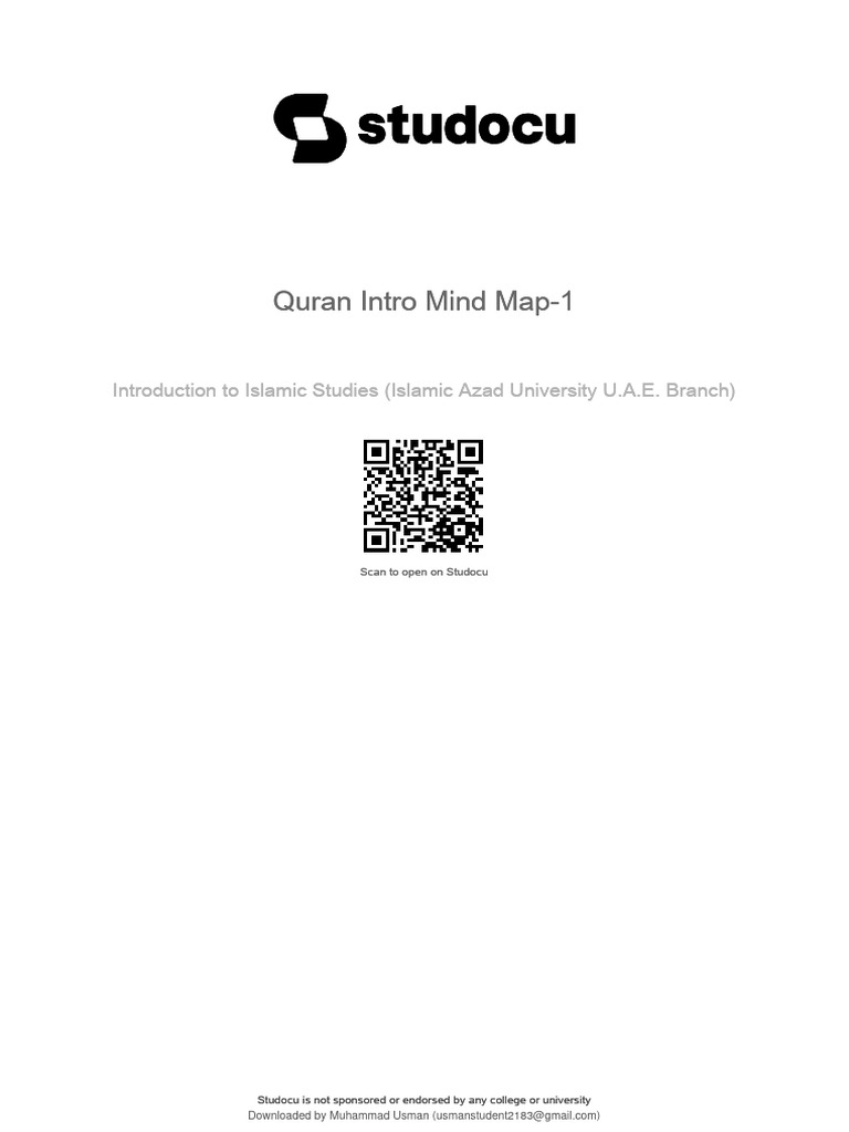 Quran Intro Mind Map 1 | PDF | Surah | Quran