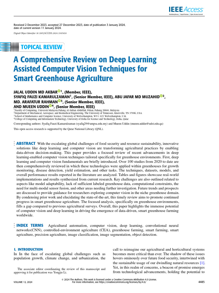 A Comprehensive Review On Deep Learning Assisted Computer Vision ...
