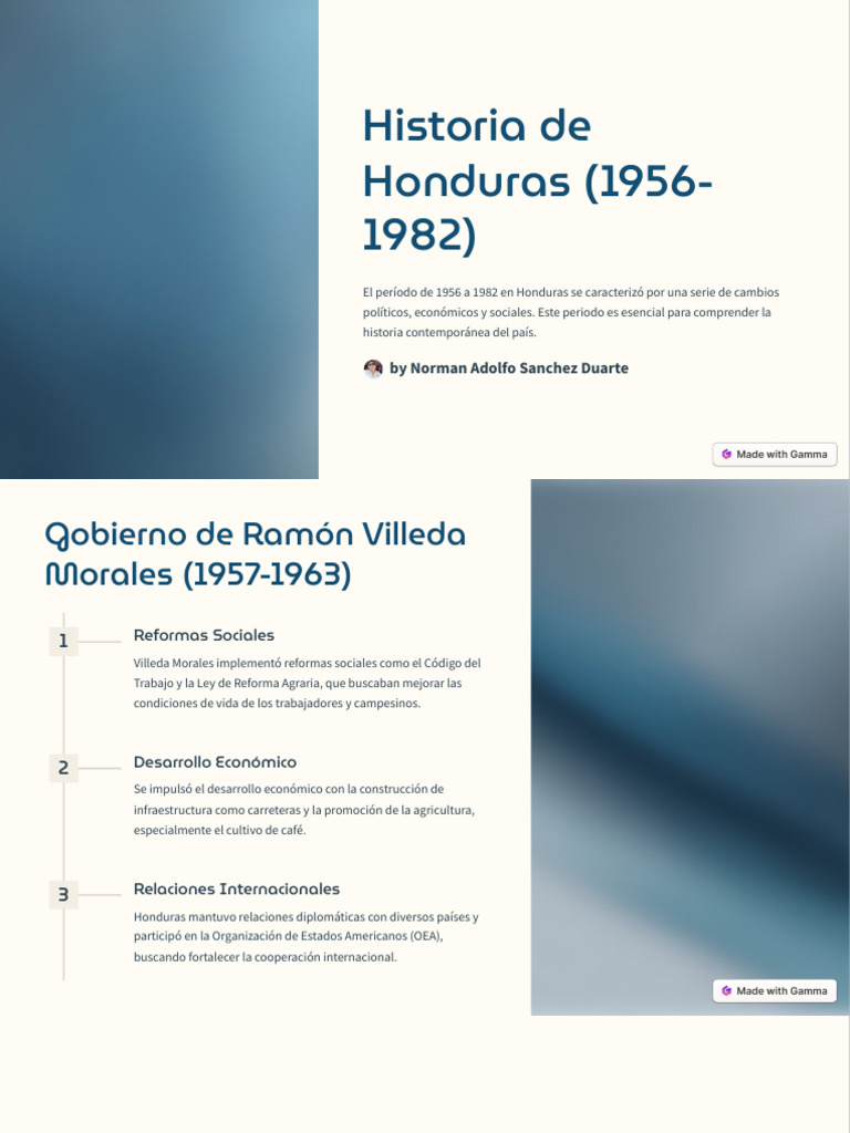 Historia de Honduras 1956 1982 | PDF | Honduras