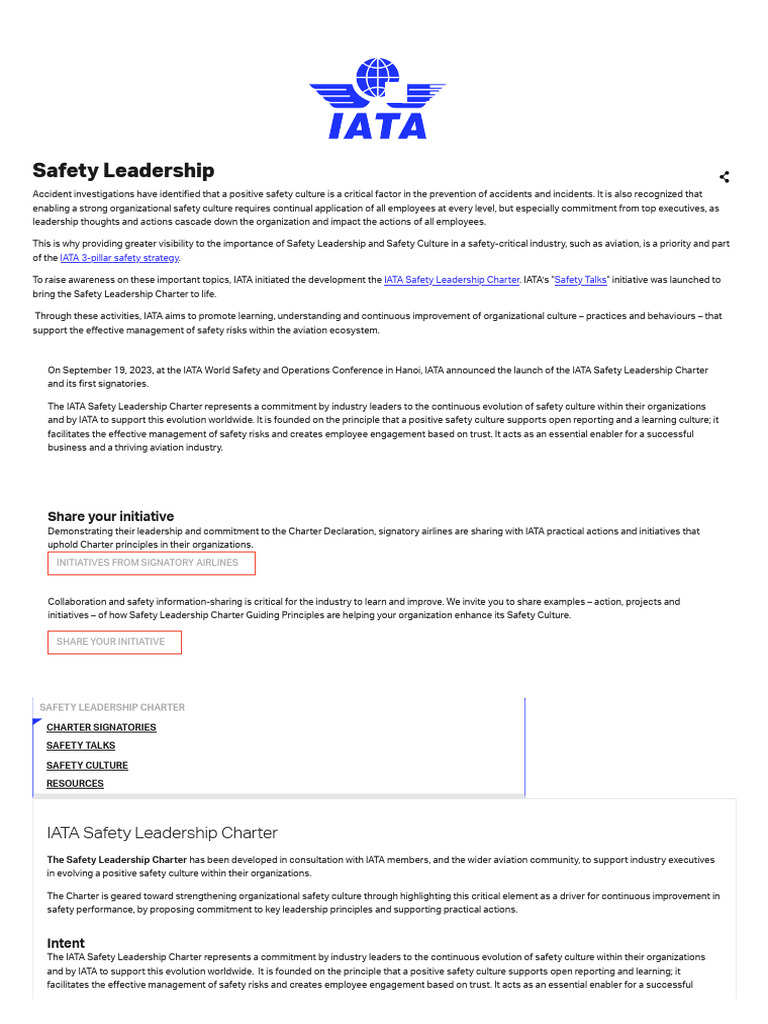 IATA - Safety Leadership | PDF | Leadership | Social Psychology