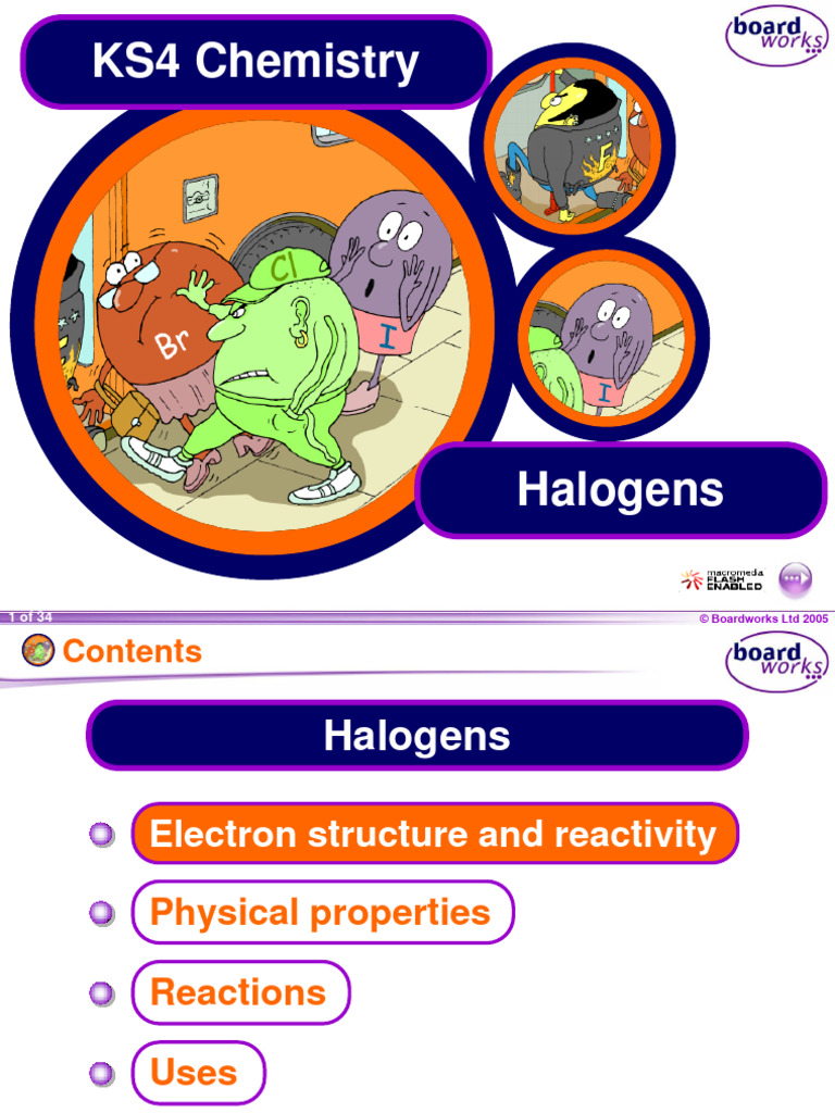 The Halogens | PDF | Chlorine | Iodine