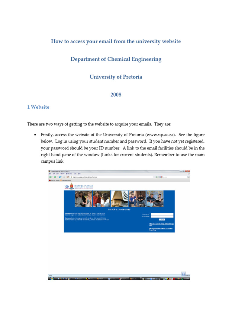 How To Access Your Email From The University Website | PDF | Login ...