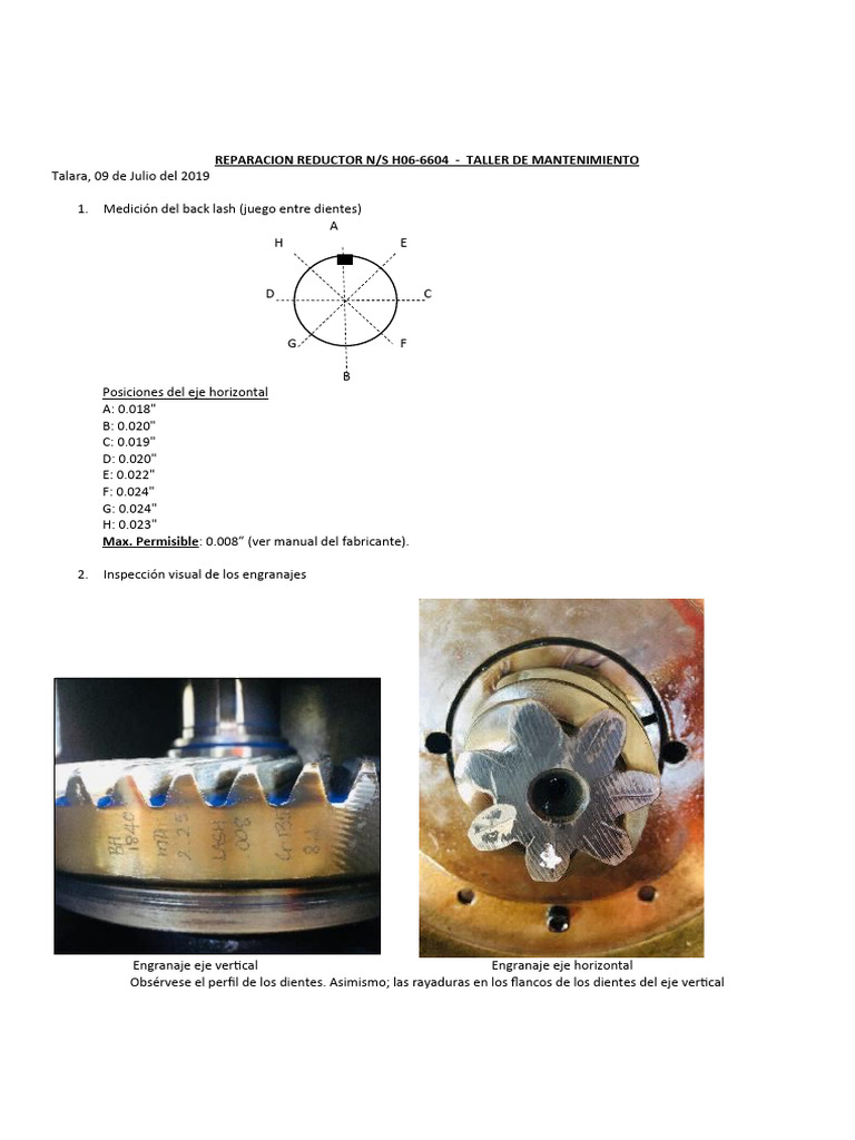 Reparación Reductor H06-6604 | PDF