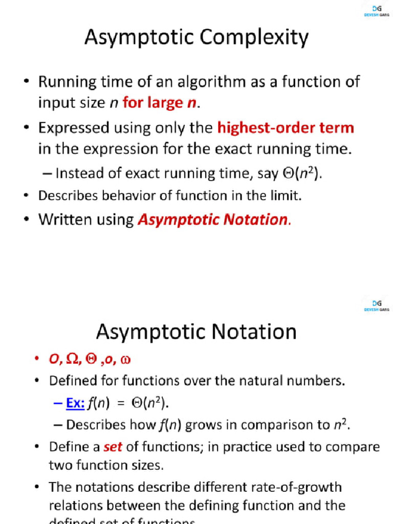 Asymtotic Notations | PDF