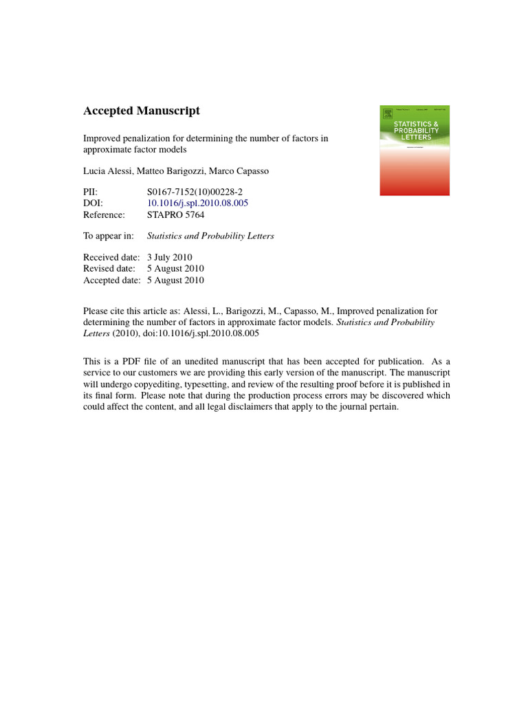 Alessibarigozzicapasso Improved Penalization For Determining The Number Of Factors In