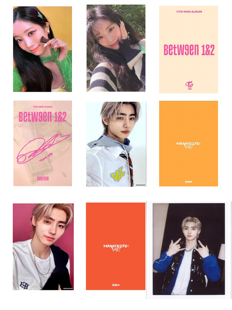 Photocards Dahyun and Sunghoon | PDF
