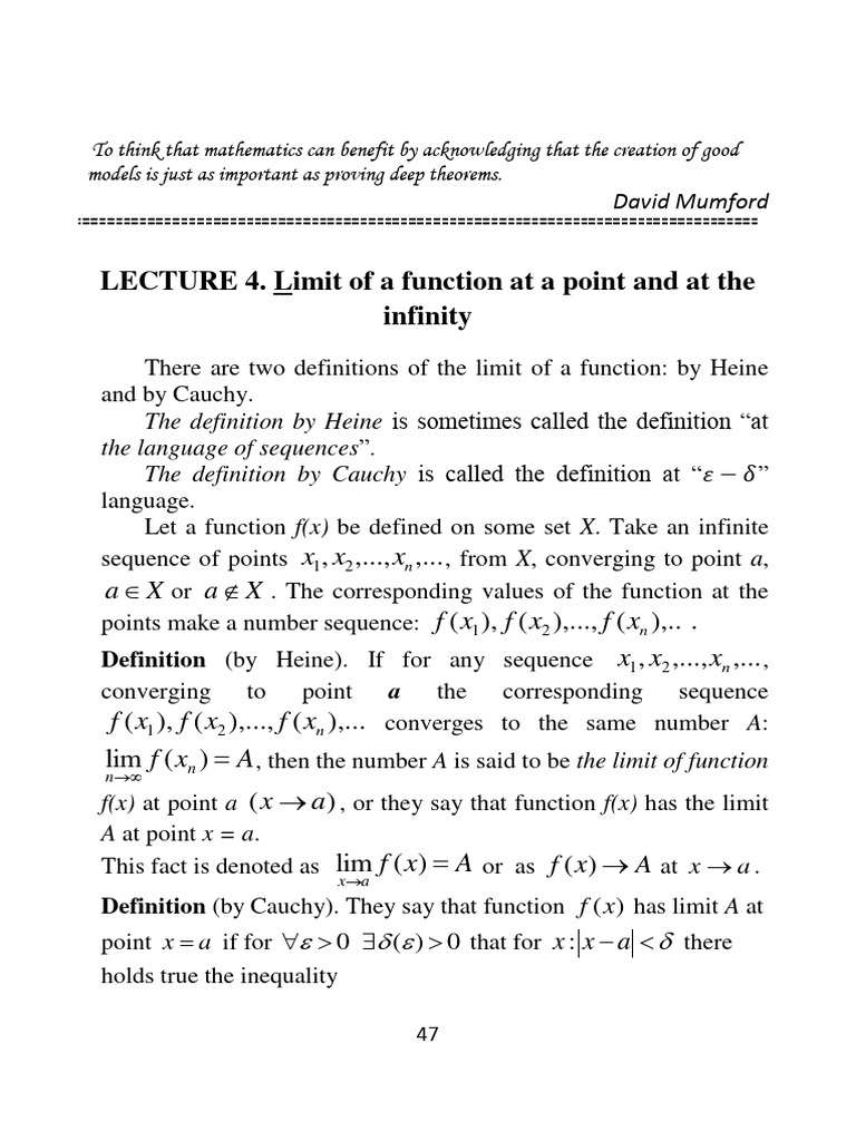 Understanding Limits in Functions | PDF | Limit (Mathematics) | Sequence
