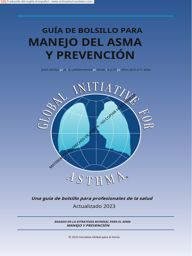GINA 2023 Pocket Guide WMS - En.es | PDF | Asma | Tos