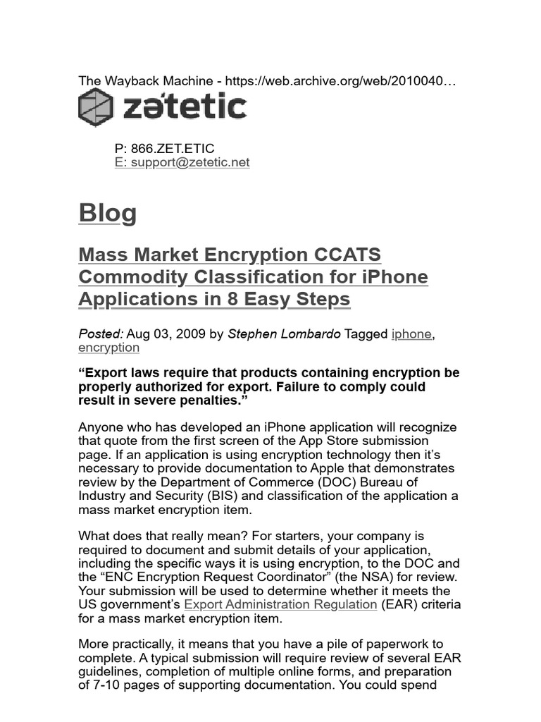 iPhone App Encryption Export Guide | PDF | Password | Application Software