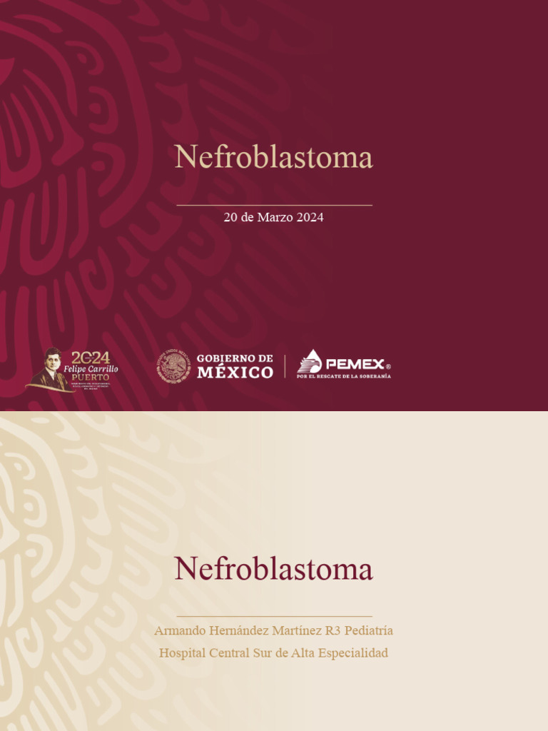 Nefroblastoma: Diagnóstico y Tratamiento | PDF | Metástasis | Neoplasias