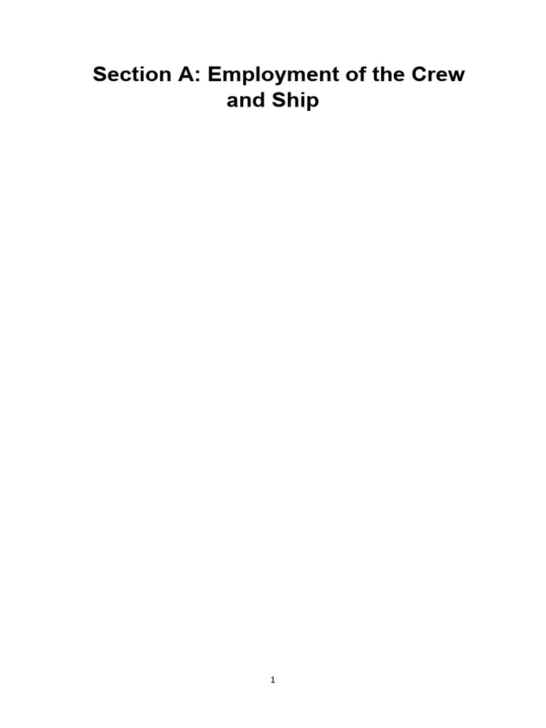 Crew Employment and Responsibilities Guide | PDF | International Labour ...