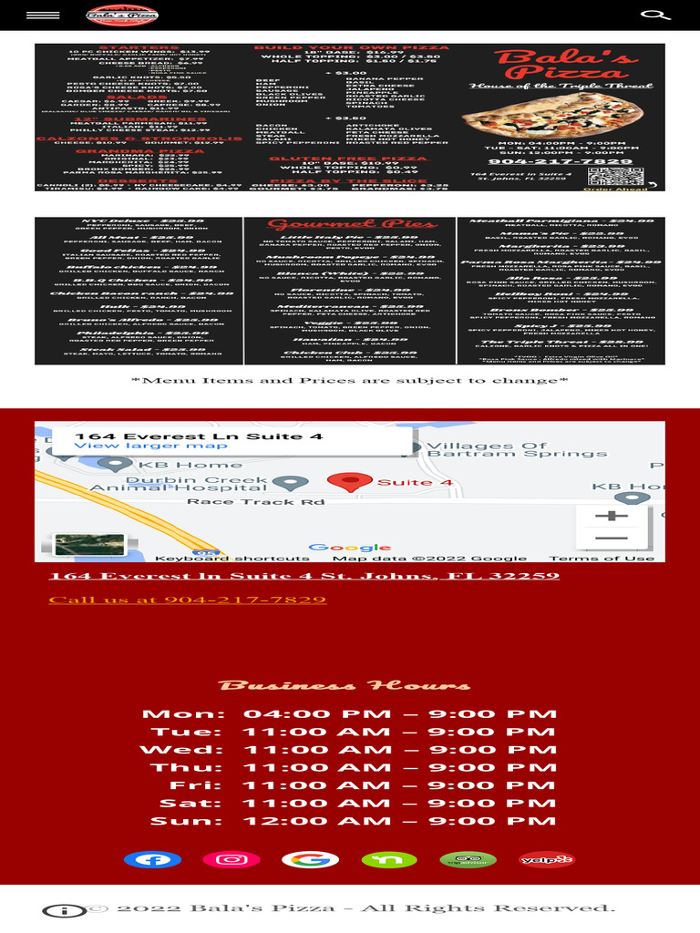 Bala's Pizza - Menu | PDF | Mediterranean Cuisine | Meat