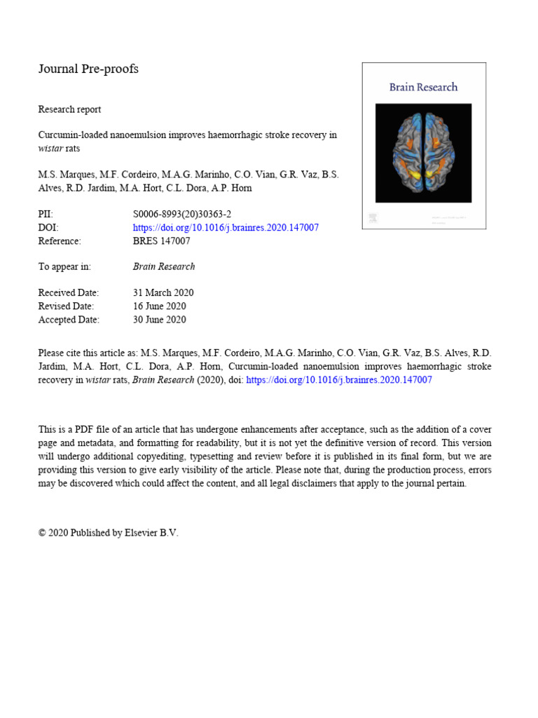 Castor+Lec+Peg+Cur | PDF | Stroke | Bioavailability