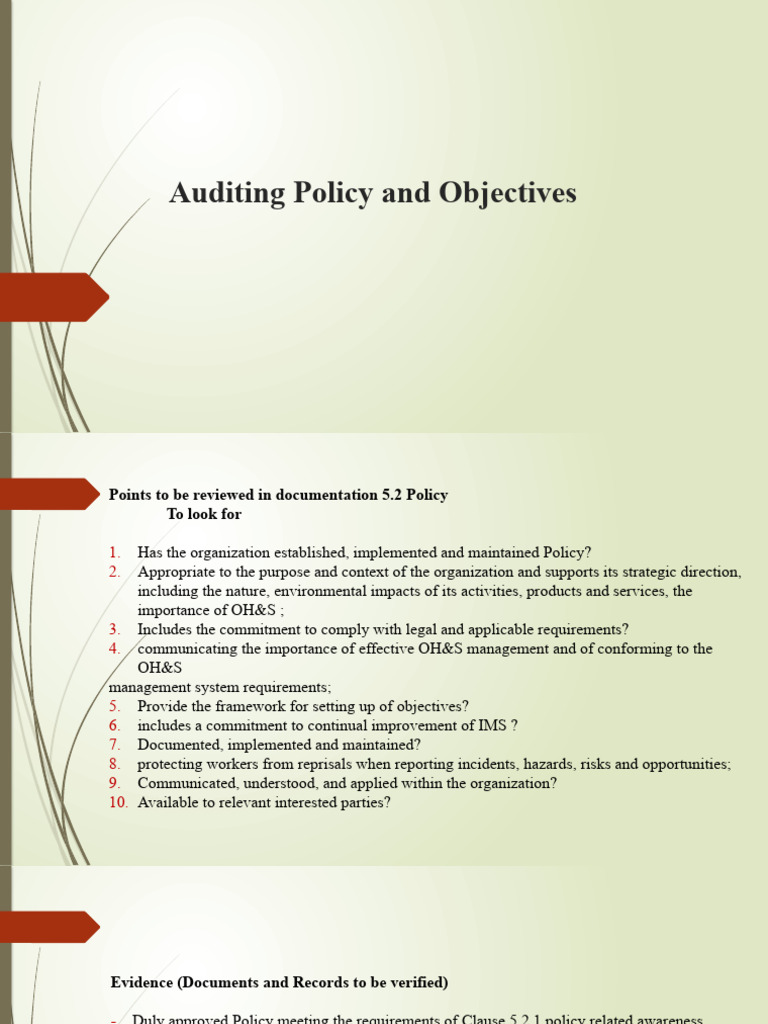 Auditing Policy and Objectives | PDF | Policy | Audit