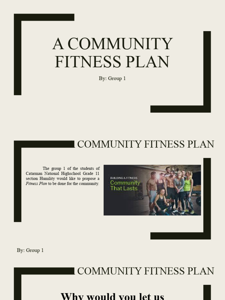 A Community Fitness Plan | PDF | Physical Fitness | Public Health