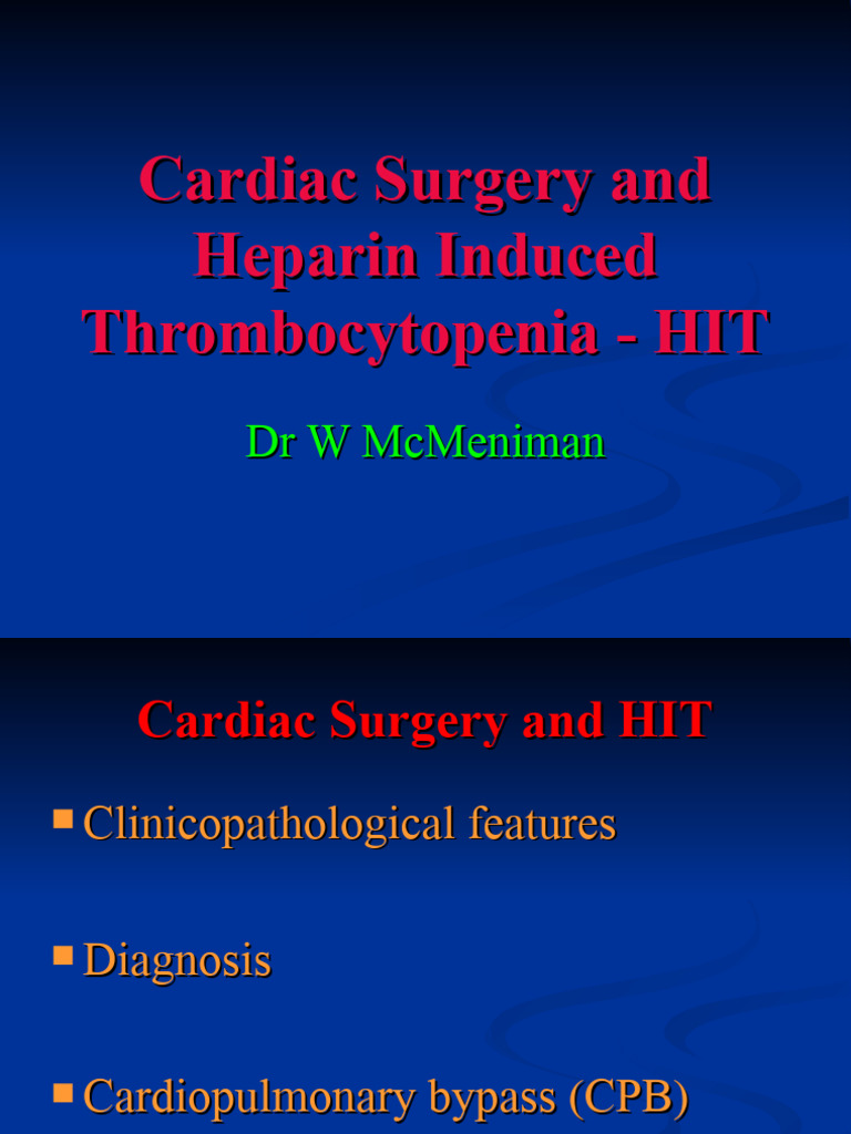 HIT Final | PDF | Coagulation | Clinical Medicine